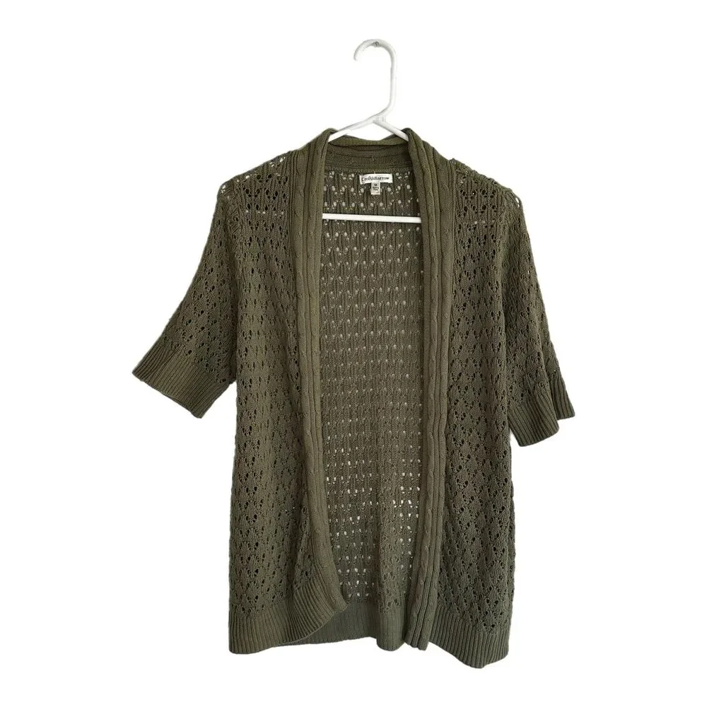 croft & barrow | Sweaters | C22 Croft Barrow Olive Green Short Sleeve ...